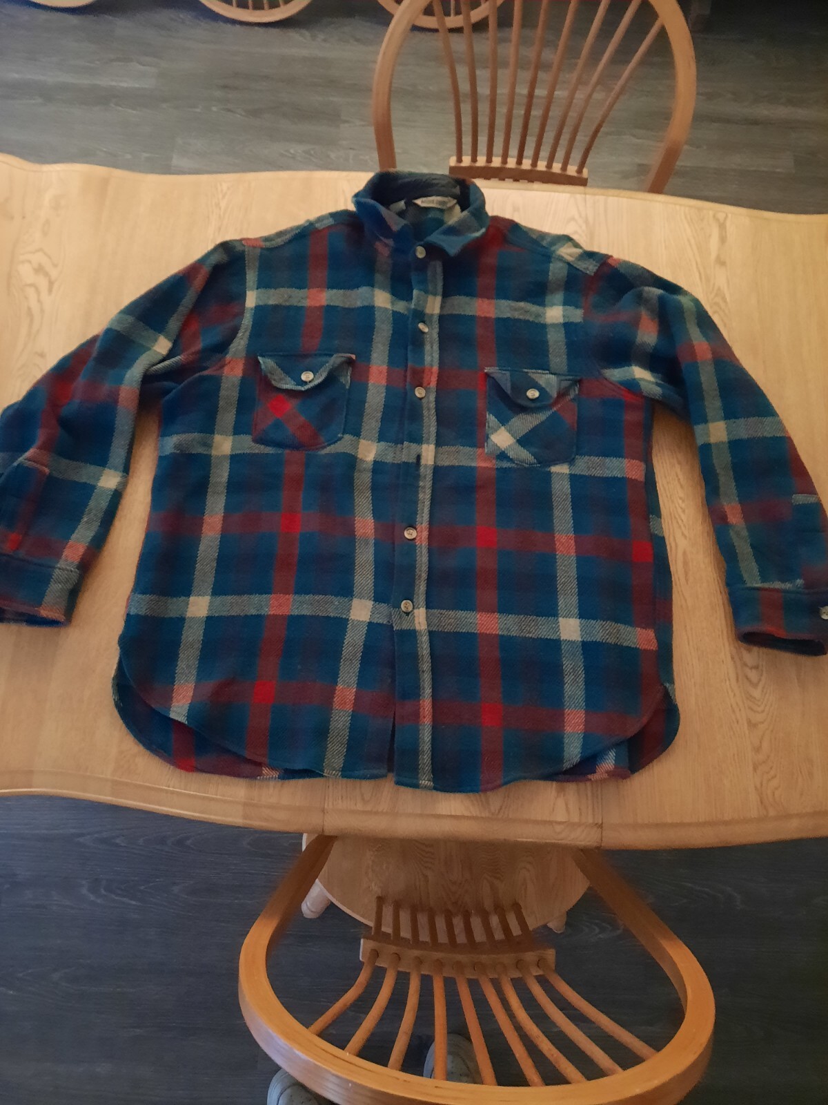 Vintage Maine Guide Wool Flannel Long Sleeve Shirt Si… - Gem