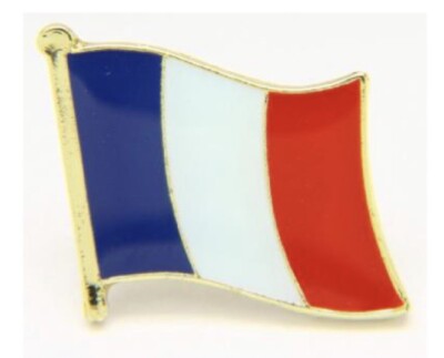 France Flag Country Pin Lapel Tie Necktie Tack LDS Missionary Statesman ...