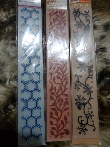 Embossalicious Embossing Borders x3 - Honeycomb Patchwork - NEW bundle ...