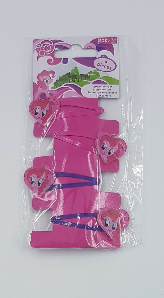 Girls’ Pinkie Pie Hair Clips – 4‑Pack My Little Pony Cartoon ...