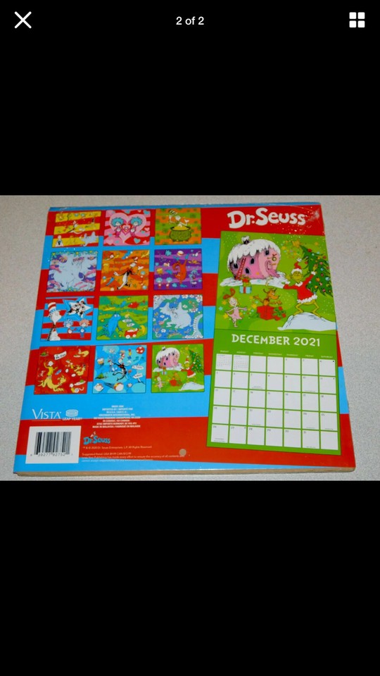 Dr. Seuss Wall Calendar 2021 - 16 Month - New Sealed | eBay