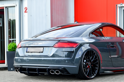Performance Rear Bumper diffuser addon with ribs / fins For Audi TTS 8S ...