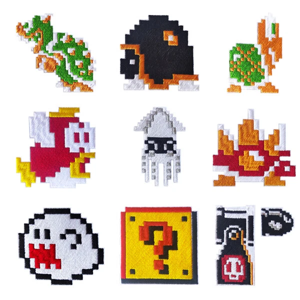 8 Bit Mario Characters Grid
