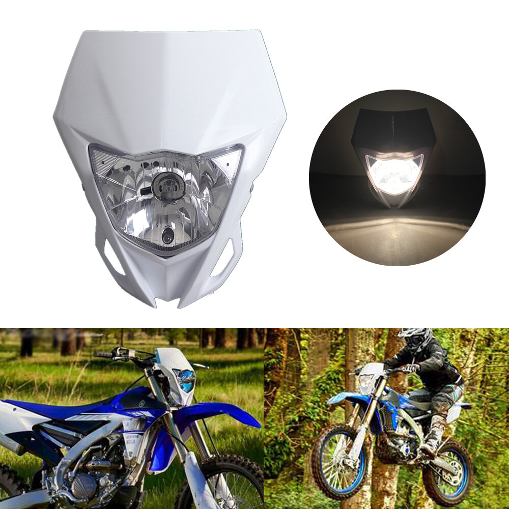 Dirt Bike Front Headlight Head Lamp W/ White Fairing for Yamaha WR450F ...