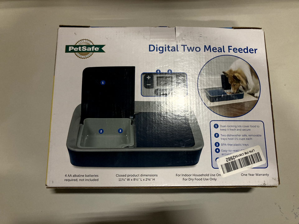 PetSafe Digital Two Meal Feeder, Dispenses Dog or Cat Food 729849154261 ...