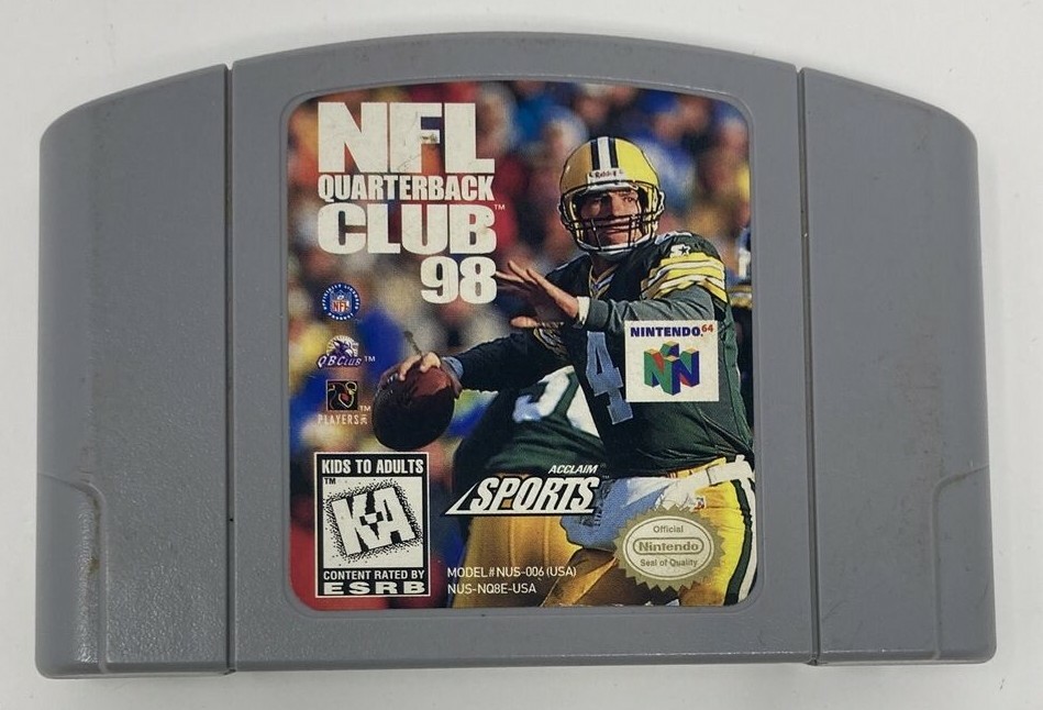NFL Quarterback Club 98: Nintendo 64 Game - N64 Tested Cartridge Only ...
