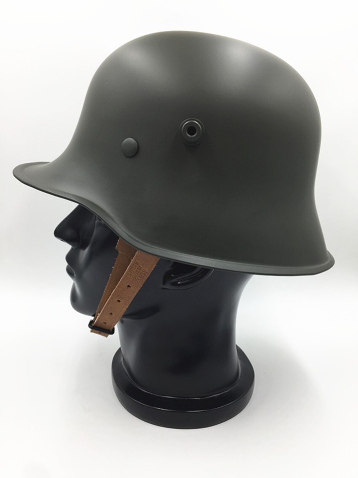 WWI WW1 GERMAN M16 M1916 STAHLHELM STEEL COMBAT HELMET M-1916 GREEN ...