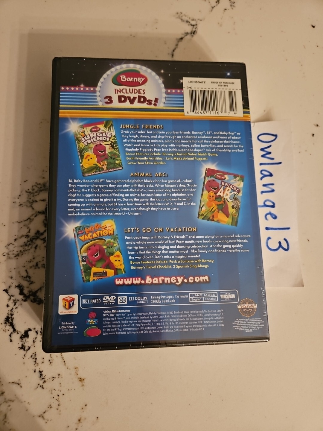 Barney: Movie Pack - Jungle Friends/Lets Go on Vacation/Animal ABCs ...