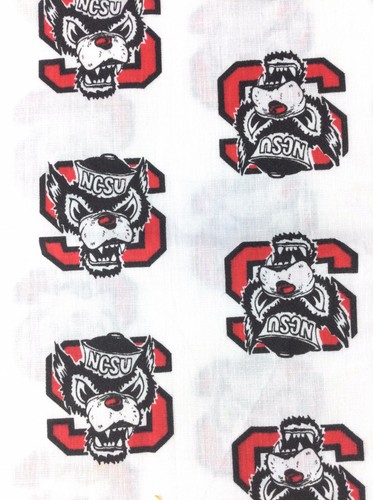 NC State Fabric NCSU Material Remnant Craft Quilt Sew Vintage 12” X 42 ...
