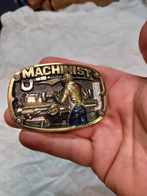 1986 Machinist Belt Buckle Great American Buckle Co. | eBay