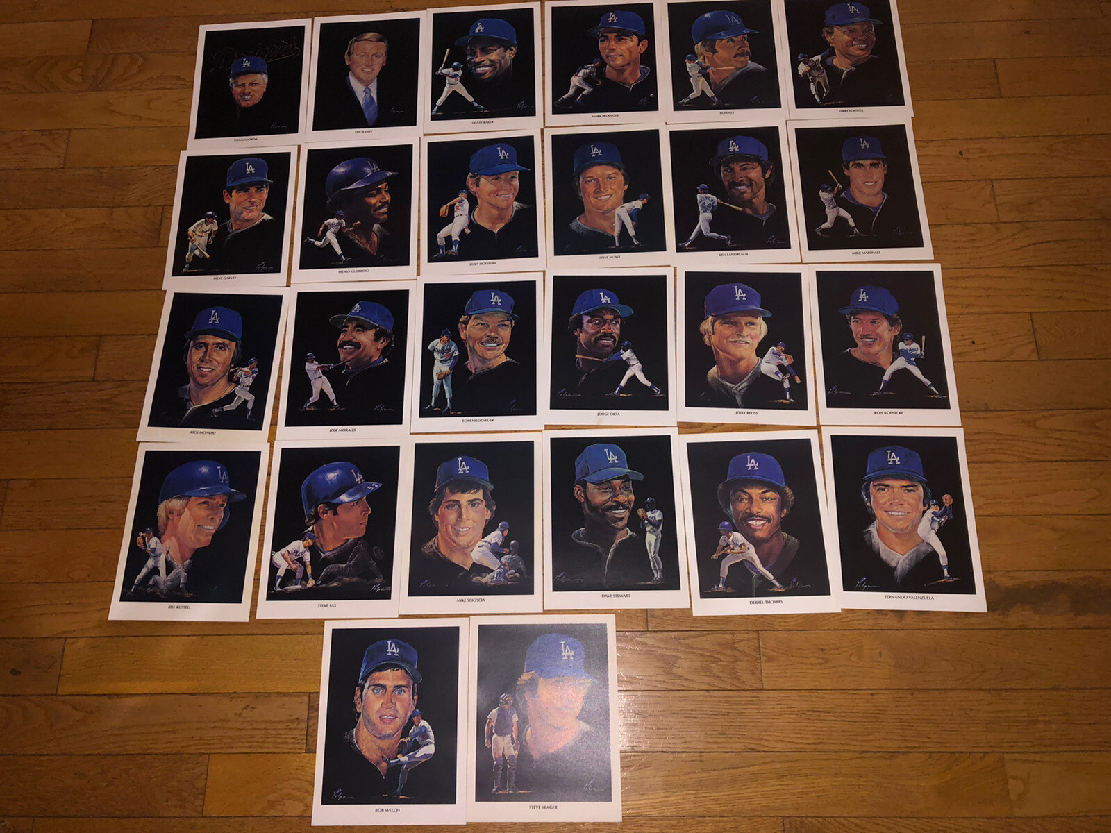Full Set of 26 Dodger Portraits from 1982 | eBay