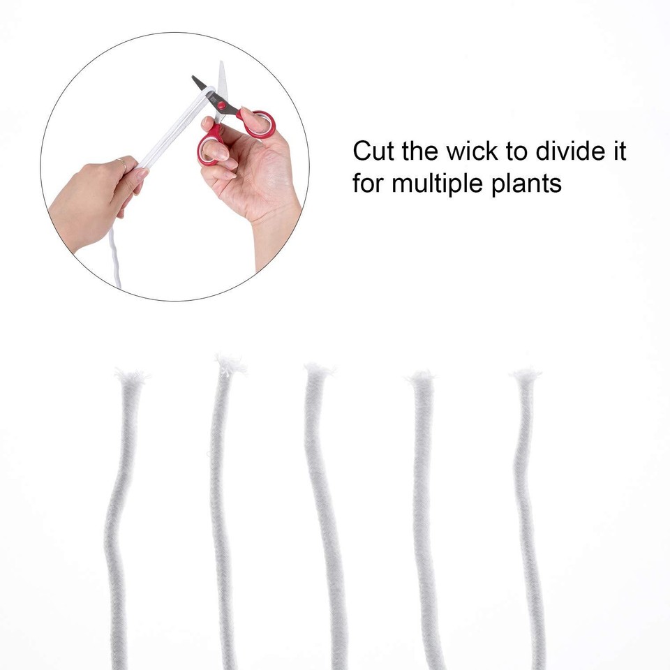 50Ft 1/4 Inch Self Watering Capillary Wick Cord Vacation Plant Waterer ...