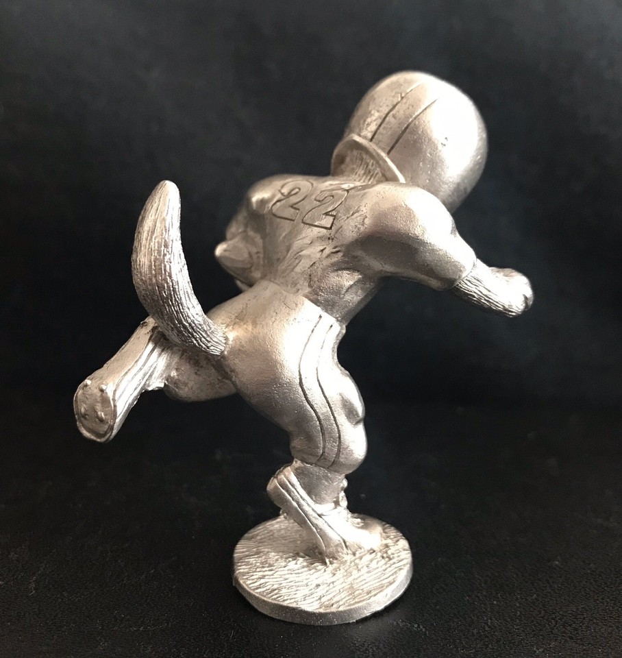 Large Pewter CAT Playing Football Kitten Kitty Silver Metal Figurine ...