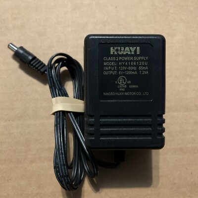 Huayi Model hy4106120u Power Supply Output 6v 1200ma 7.2va Adapter | eBay