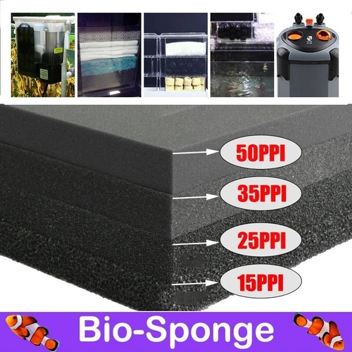 Bio Sponge Filter Media Pads Cut-to-fit Foam for Aquarium Fish Tanks ...