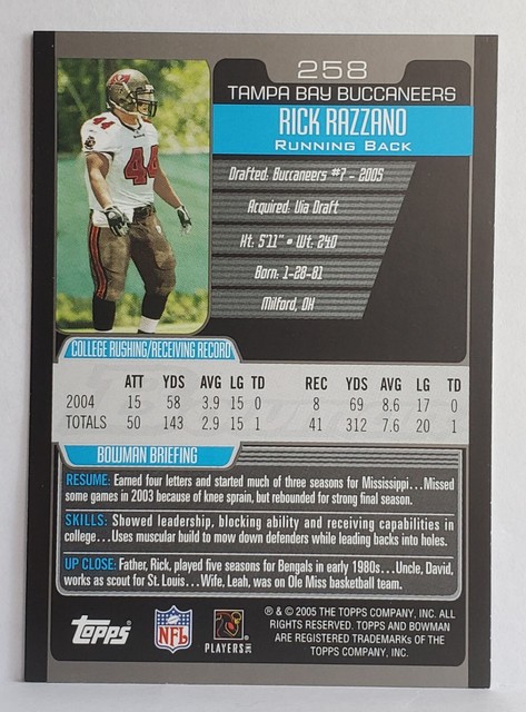2005 Bowman - #258 Rick Razzano (RC) for sale online | eBay