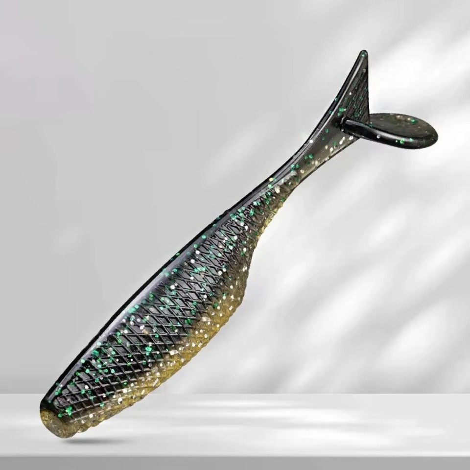 T-Tail Design Slow-Sink Bait Soft Material Tail Flick Fishing | eBay ...