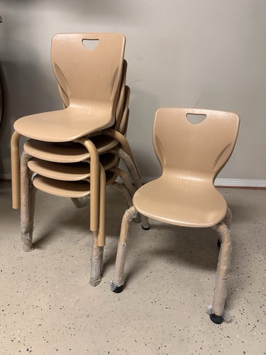 6 Pcs Stackable School Chairs, Kids Plastic Stack Chairs, 14'' | eBay