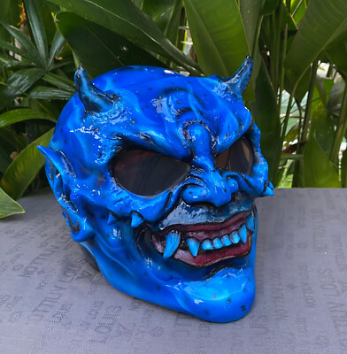 Hellboy Motorcycle Helmet Demon Custom Skull Helmet 3D Monster Skull ...