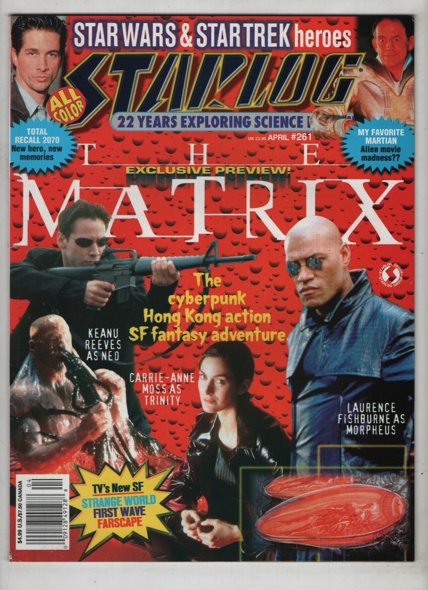 Starlog Mag Matrix Keanu Reeves Laurence Fishburne April 1999 ...