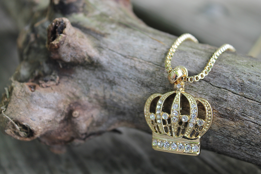 NEW KING CROWN PENDANT & 2mm/24" BOX CHAIN HIP HOP NECKLACE XMP75 | eBay