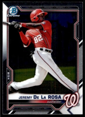 2021 Bowman Draft Chrome Jeremy De La Rosa G158 Washington Nationals # ...