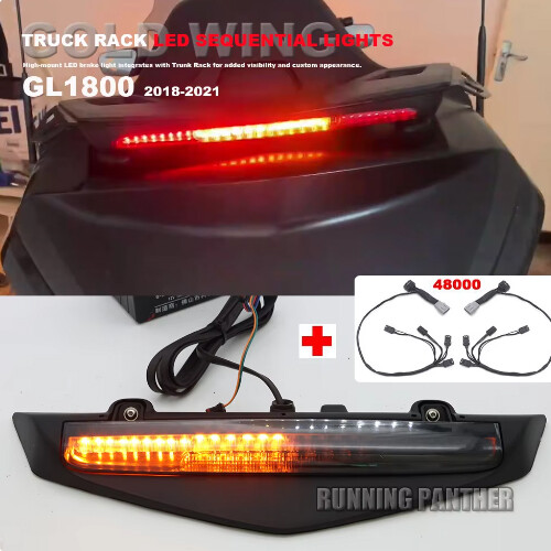 Motorcycle Trunk Luggage Rack LED Brake Light For Honda Gold Wing ...