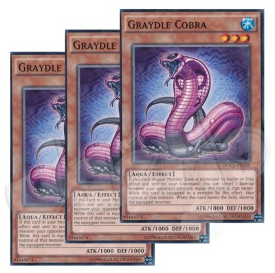 Yugioh - Graydle Cobra x 3 - NM - Plus Free Holographic Card | eBay