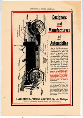 1913 Hayes Mfg. Co. Ad: Edwards Knight Car, Edwards Car Co., w/ Hayes ...