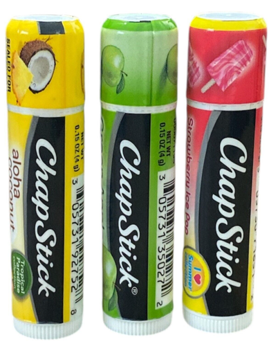 (3) Chapstick Assorted Flavors Lip Balms Full Sizes, New, Sealed ...