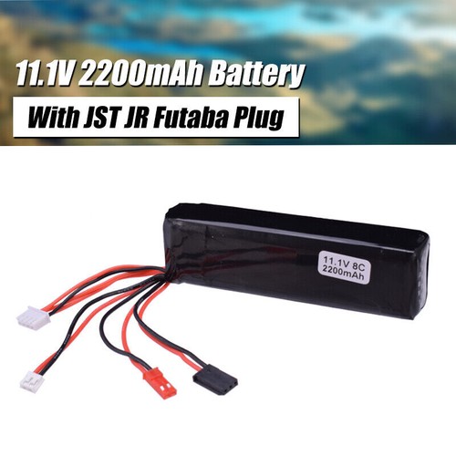 11.1V 3S 2200mAh Lipo Battery JST JR Futaba Plug For RC Transmitter ...