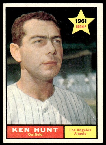 1961 Topps #156 Ken Hunt BASEBALL Los Angeles Angels | eBay