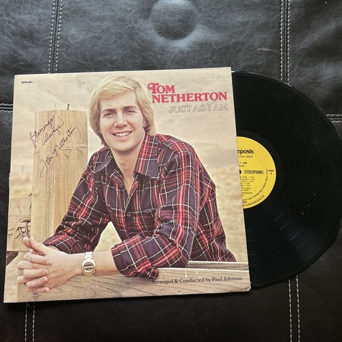 TOM NETHERTON LP JUST AS I AM GPR001 GOSPEL 1976 WORLD RECORDS VTG RARE ...