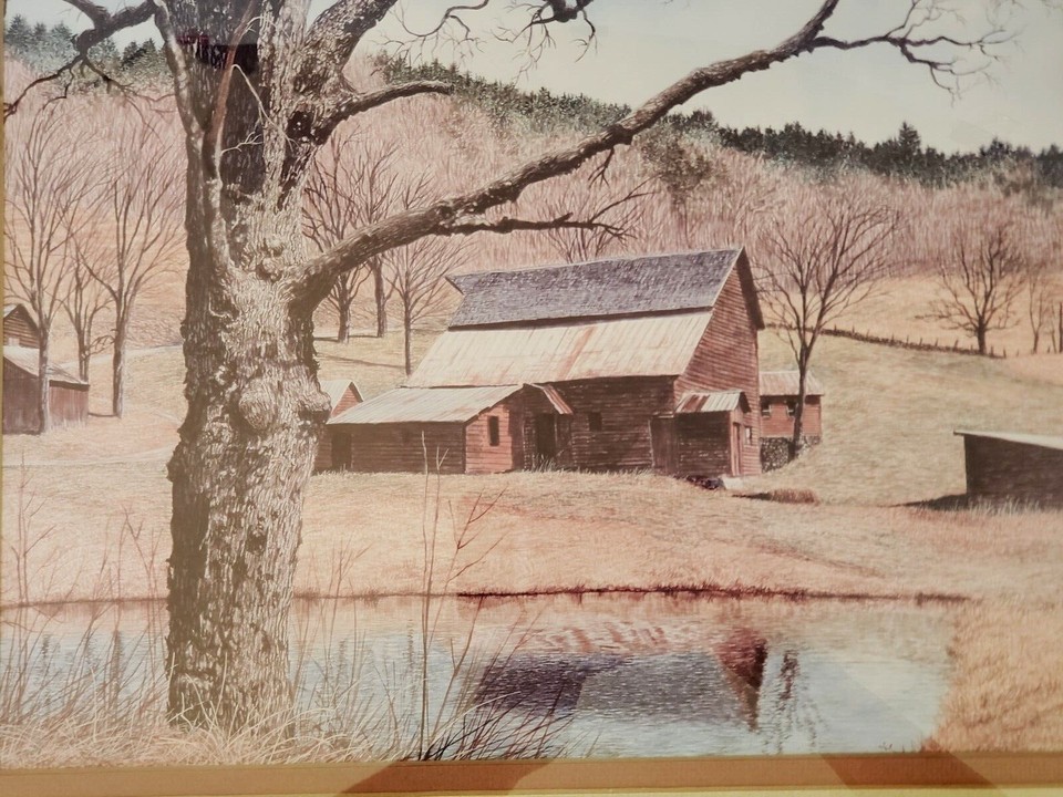Assorted 21x17 Framed Barn Prints - Your Choice! Artist(s) Unknown | eBay