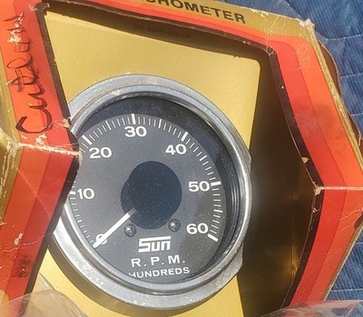 VINTAGE NOS 70s 80s Sun 6K Scale Tachometer Tach Hot Rod | eBay
