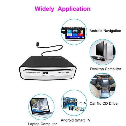 External Car Universal CD Player Machine, Vehicle External USB CD ...
