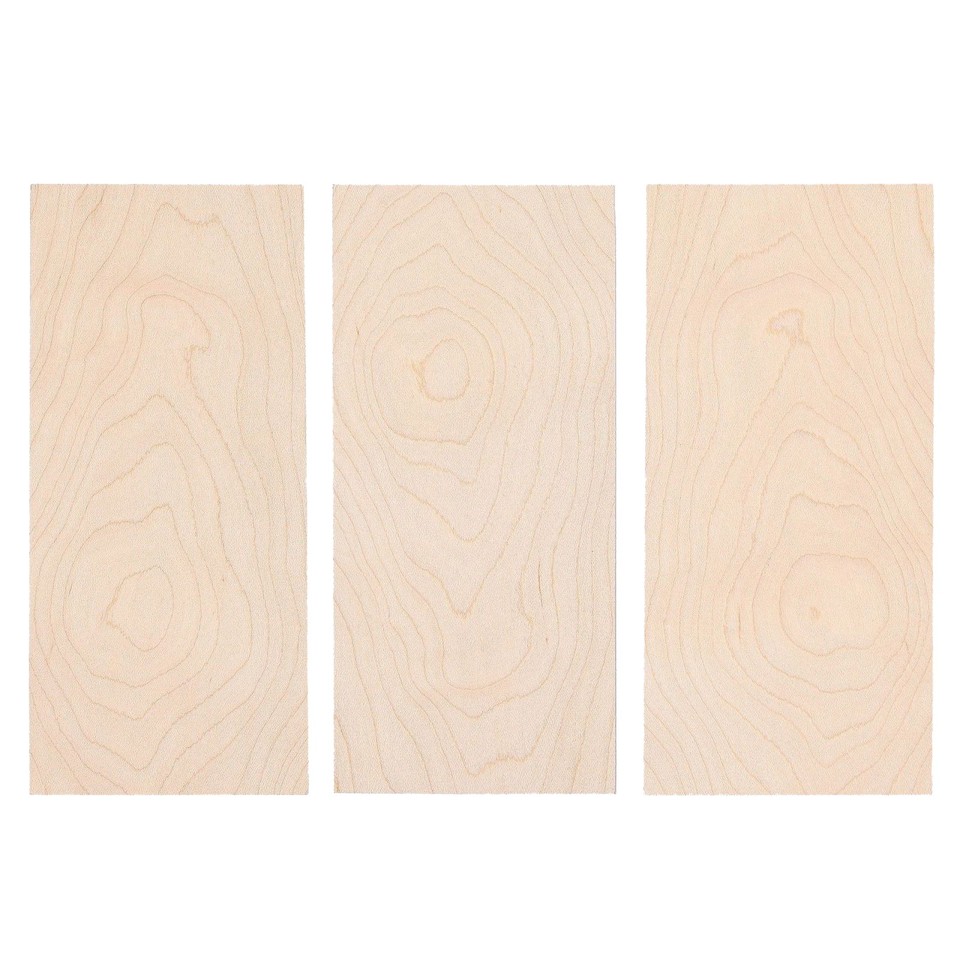 3Pcs Maple Guitar Head Veneer Shell Sheet Wood Headplate Headstock For ...