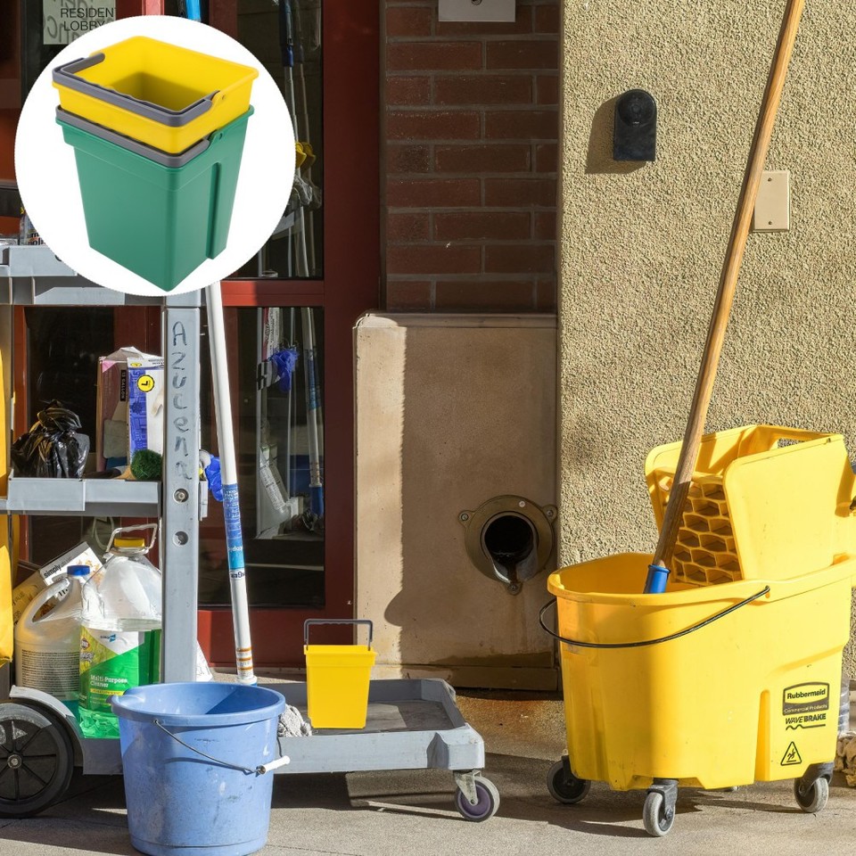 2 Pcs Clean Car Trash Can Bucket with Handle for Cleaning Trolley | eBay