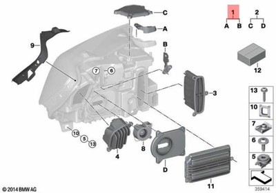 Genuine Repair kit Right Headlight BMW X3 X4 M F25 F26 X3 18d 18i ...