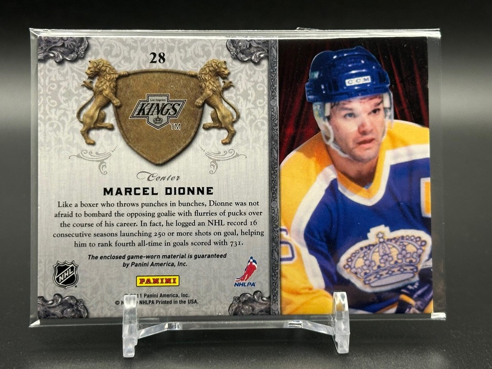2011-12 Panini Crown Royale #28 Marcel Dionne MEM Los Angeles Kings | eBay