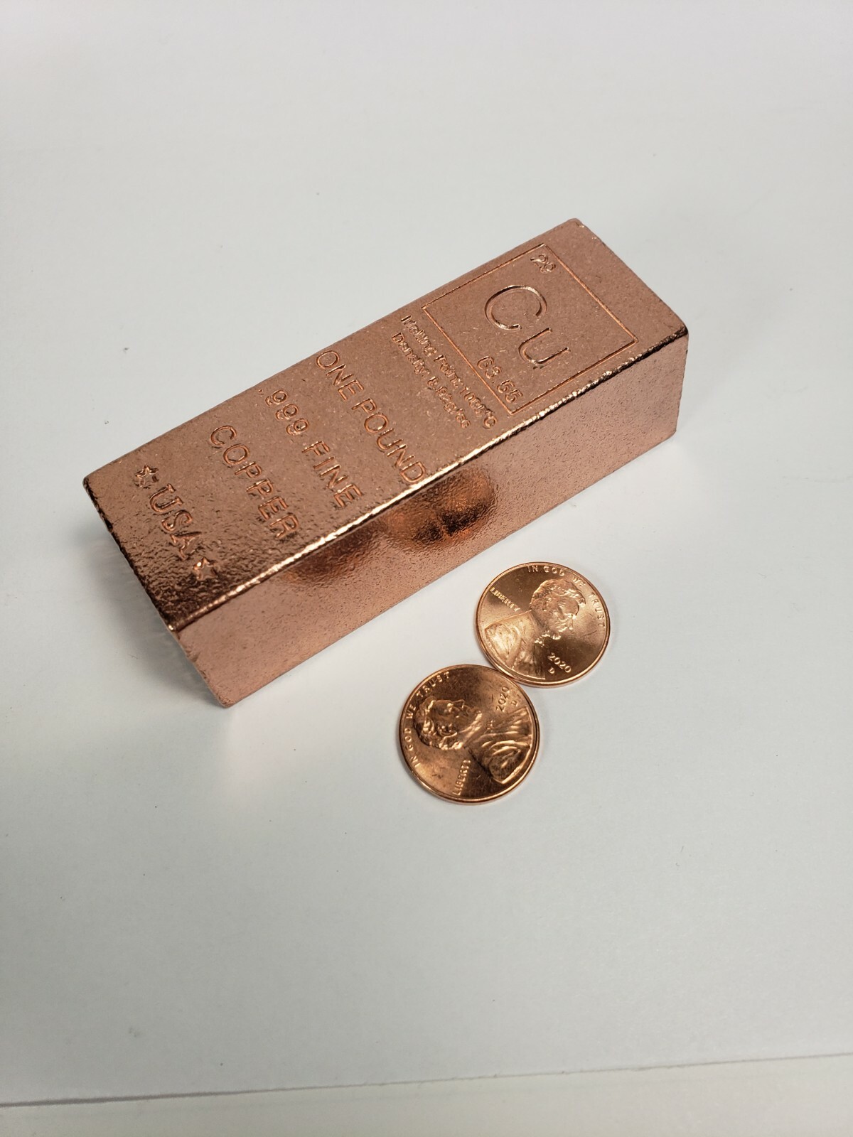 1 lb Copper Ingot .999 Fine Copper 16 oz copper bar Bullion | eBay