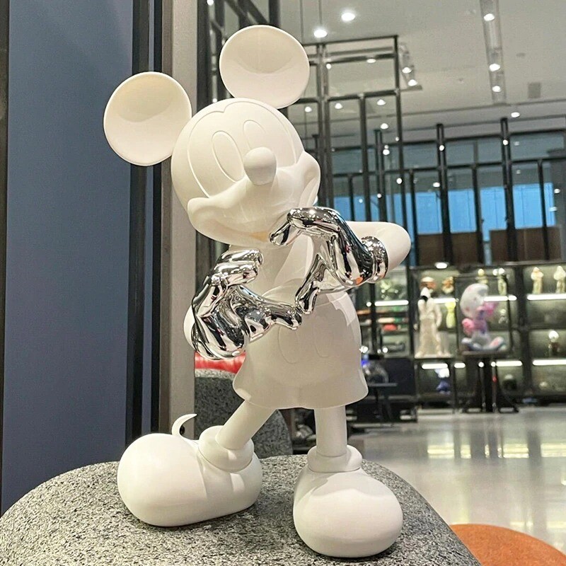 Disney Mickey Mouse Resin Yard Statue Hypebeast Statue Mickey With Love ...