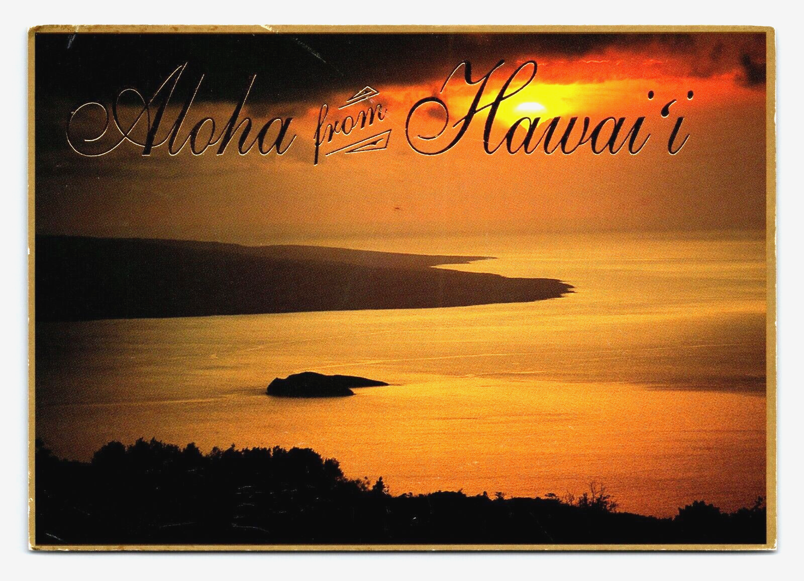 Vintage postcard ALOHA FROM HAWAI'I 5 7/8 x 4 1/8 posted | eBay