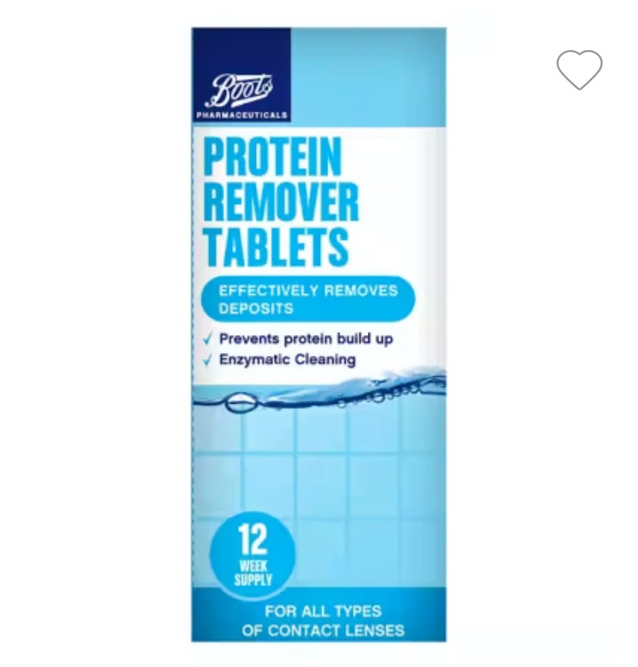 Boots Protein Remover Tablets For All types of Contact Lenses 12 Week ...