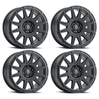 ICON Alloys 7017806560SB Set of 4 17x8 5x4.5 38mm Ricochet Satin Black ...
