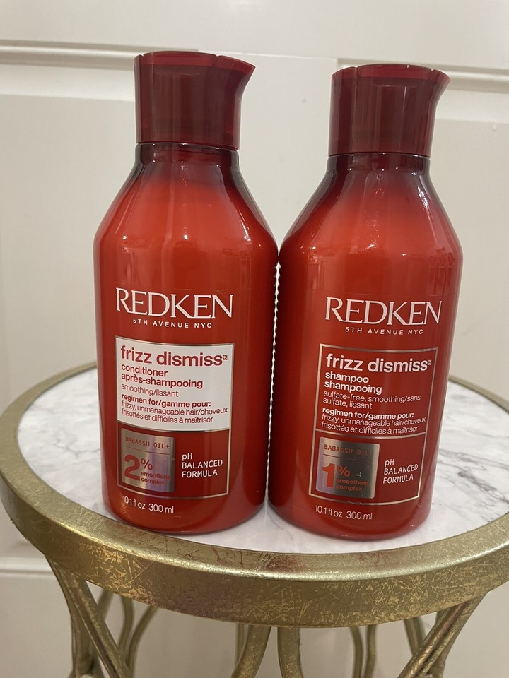 Redken FRIZZ DISMISS Shampoo and Conditioner 10.1 oz SET for Frizzy ...