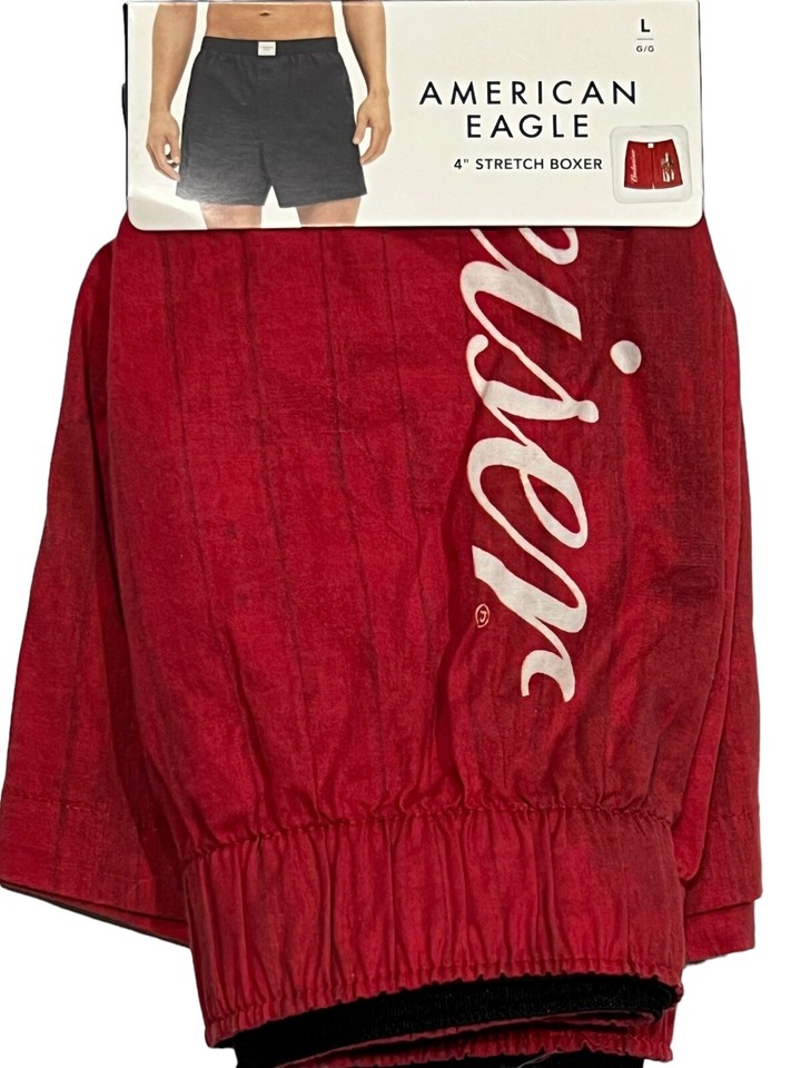 NWT AMERICAN EAGLE Stretch Boxer Sz XS-S-M-L-XL Red Budweiser Horse #28 ...
