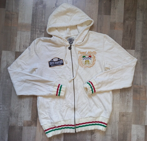 Fred Mello Italy Squadra Corse Hoodie Knit Jacket Off White Mint | eBay