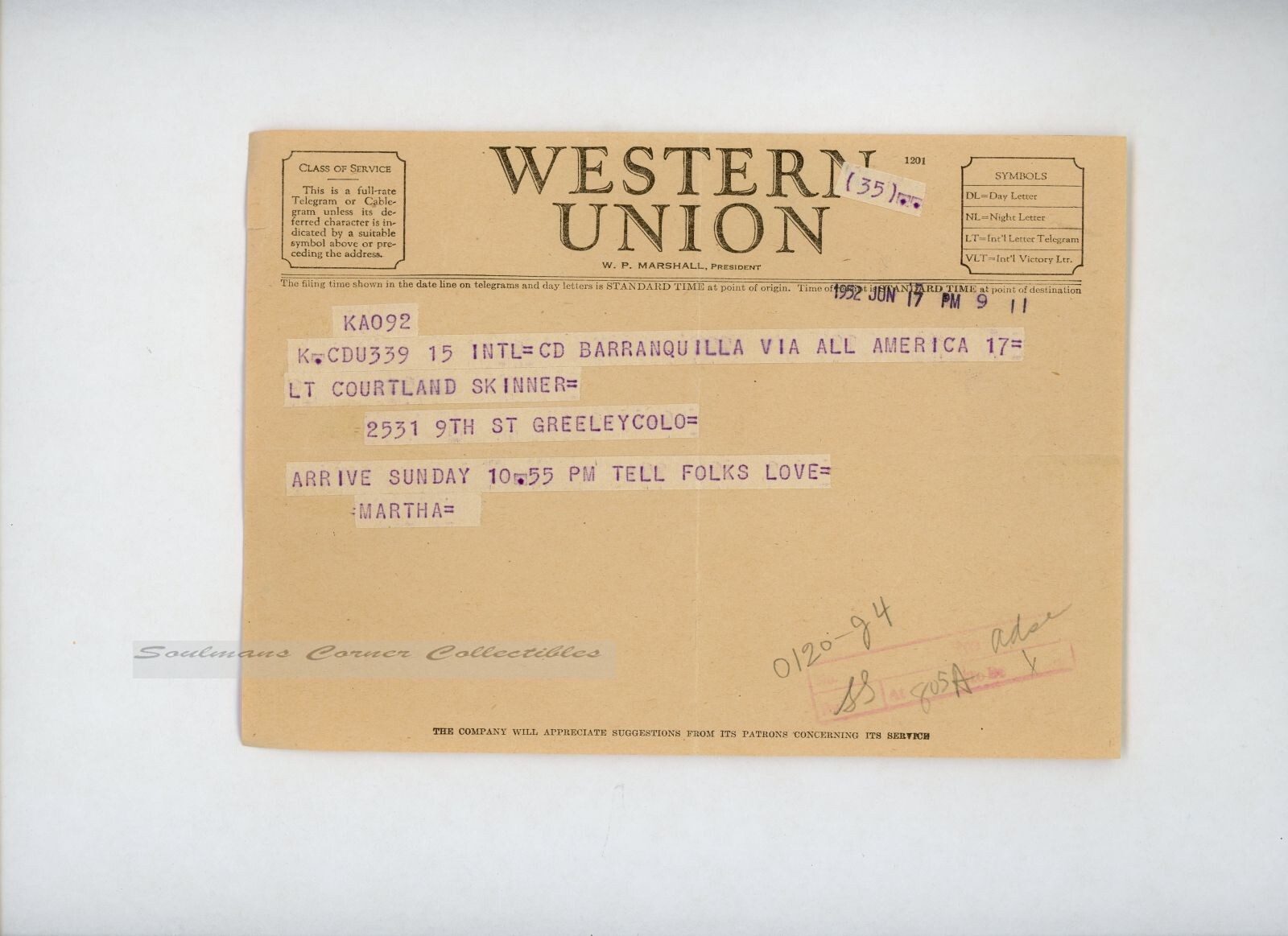 Terrific Original Vintage Western Union Telegrams Colorado 1952 VTG | eBay