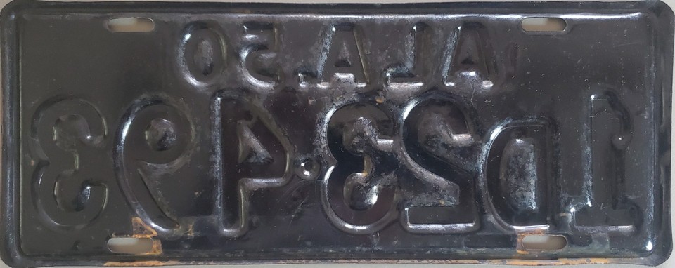 1950 Alabama License Plate (1D23 493)-Very Nice Original Paint | eBay